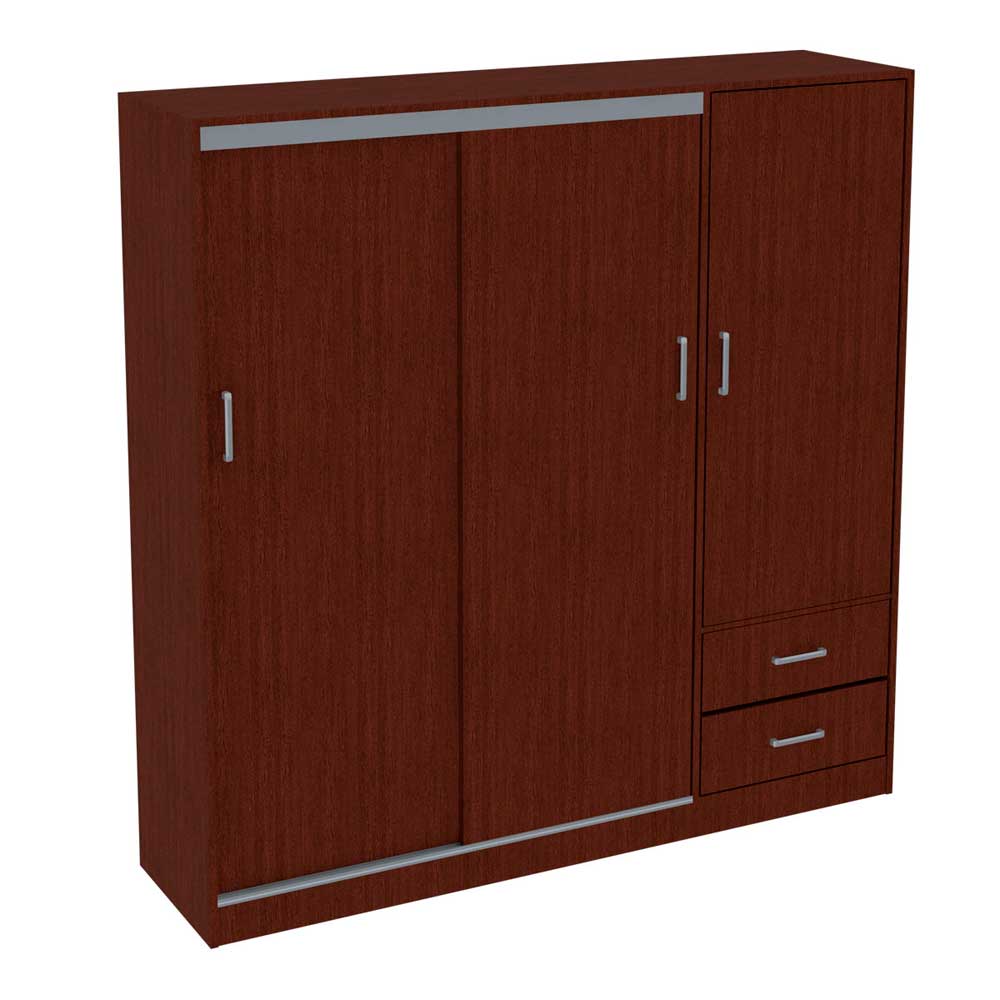 Placard 3 Puertas PL3010 Wengue 180,6 Cm - Casa Silvia